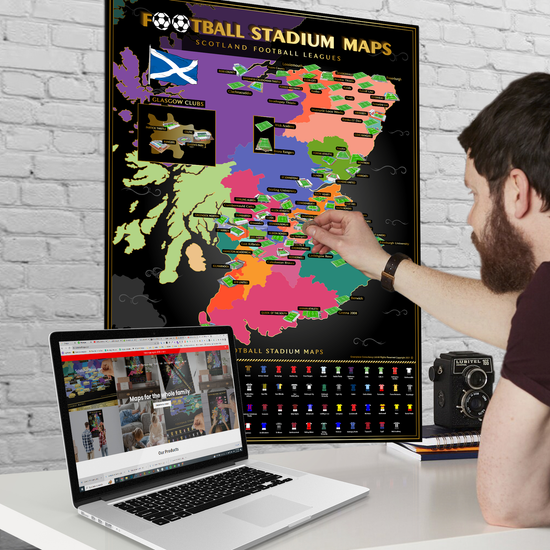 Stunning Football Stadium Scratch-Off Map - gift for men – Football ...